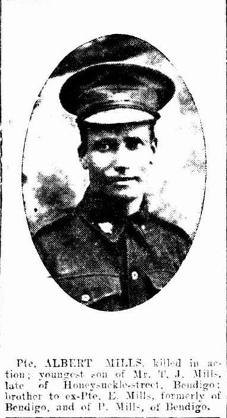 Virtual War Memorial | Albert MILLS